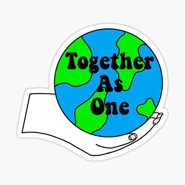 "Together as one sticker" Sticker by SouffleArt | Redbubble