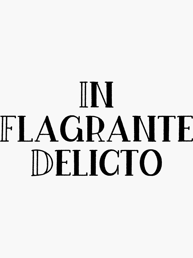 "In Flagrante Delicto" Sticker for Sale by StillInBeta | Redbubble