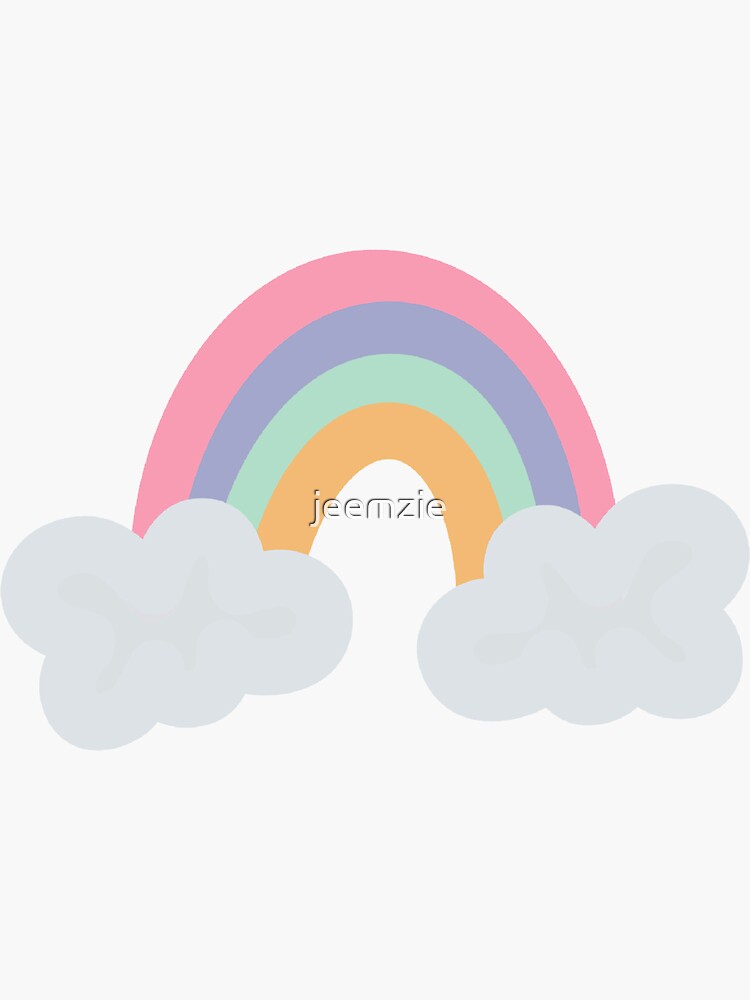 "Rainbow Pastel" Sticker by jeemzie | Redbubble