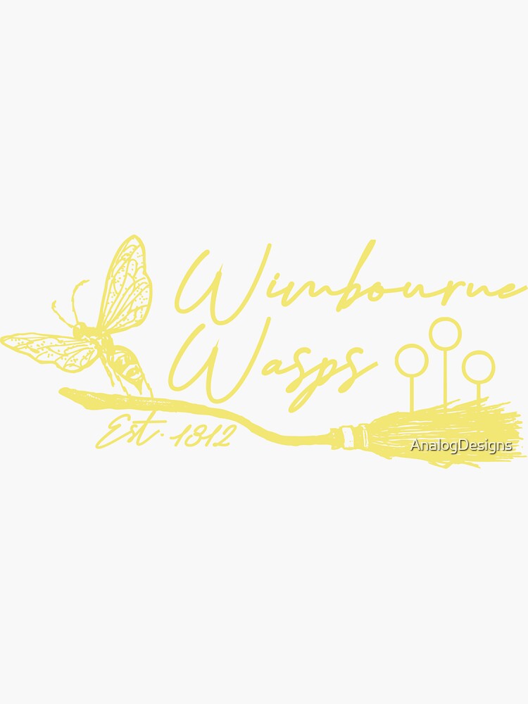 "Wimbourne Wasps Design" Sticker by AnalogDesigns | Redbubble