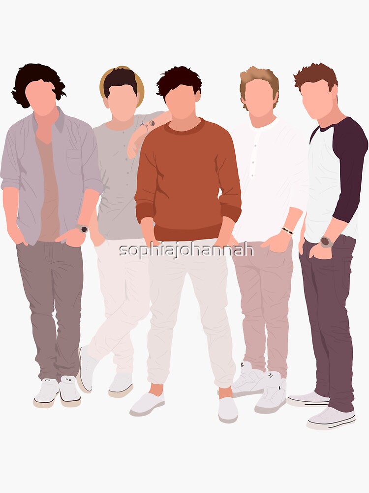 "One Direction" Sticker by sophiajohannah | Redbubble