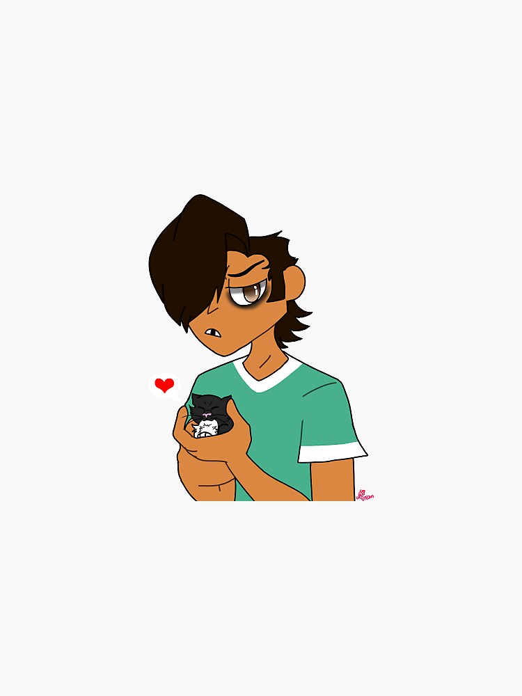 "Mal with a kitten" Sticker for Sale by WolfyBoahJones | Redbubble