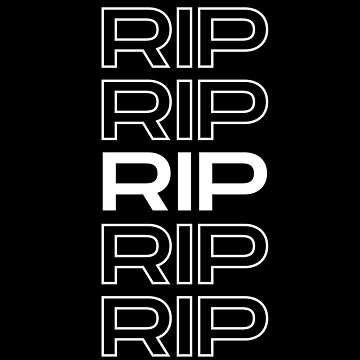 " RIP bold font" Sticker for Sale by MeliCollective | Redbubble