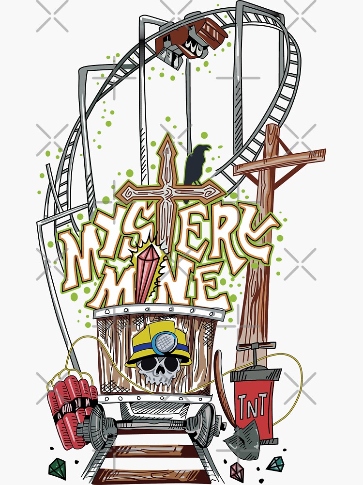 "Mystery Mine Design" Sticker for Sale by DUSTIN Y | Redbubble