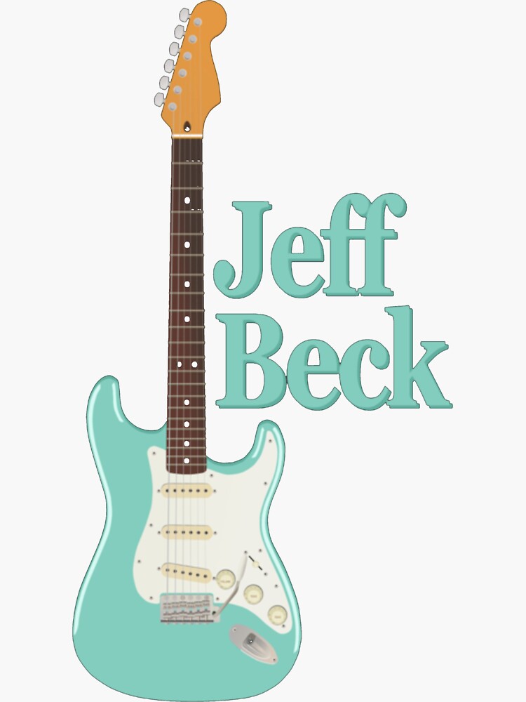 "Surf Green Strat Electric Guitar Design 4" Sticker for Sale by ...