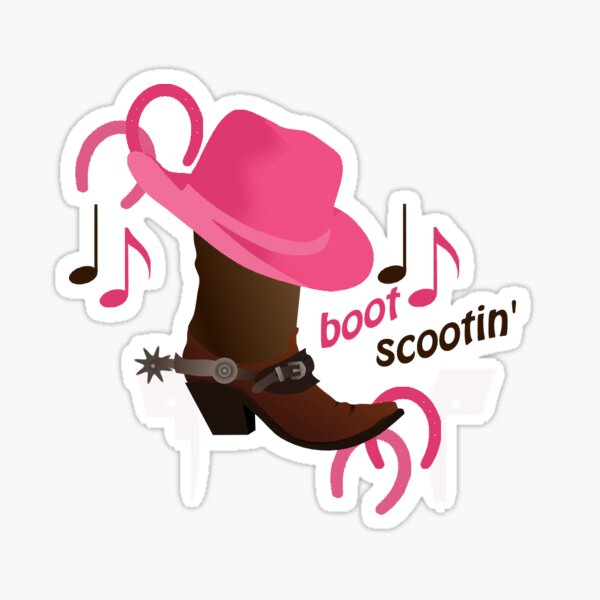 "Western Cowgirl Boot Scootin Fun" Sticker for Sale by redwindy | Redbubble
