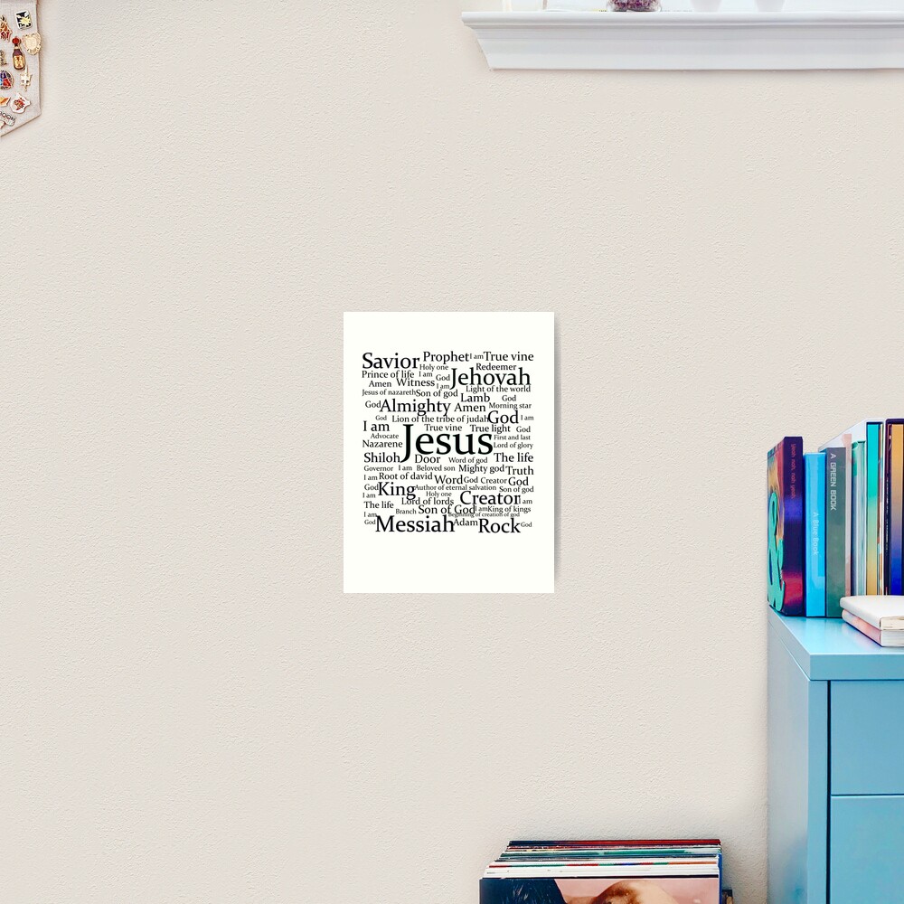 "The names of Jesus" Poster for Sale by WhaleExpo | Redbubble