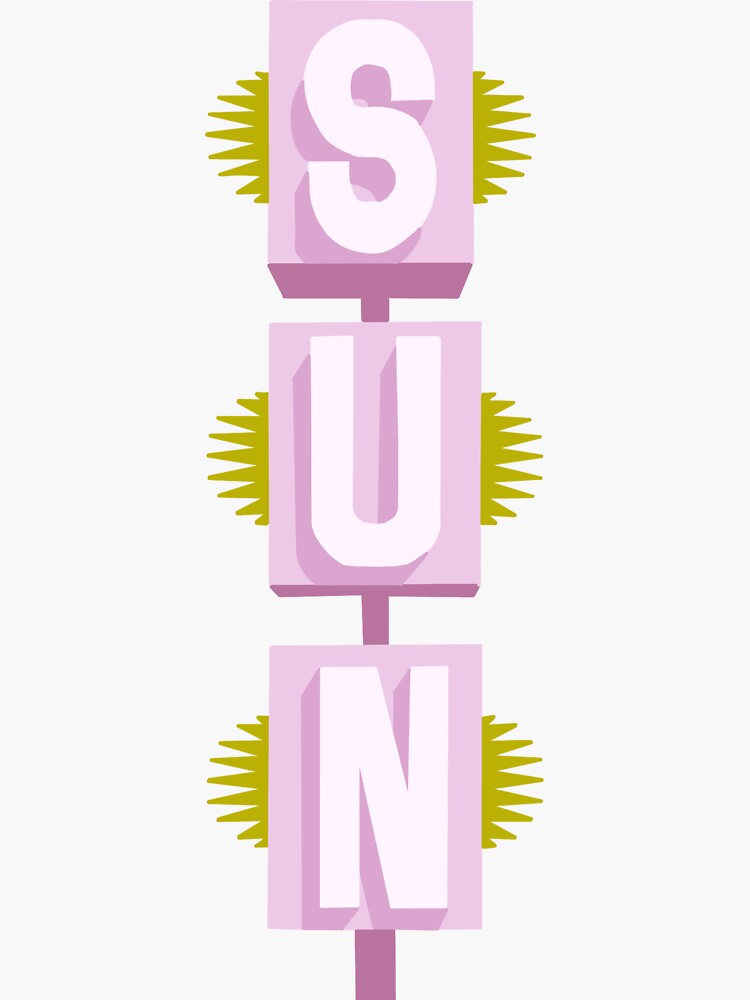 "Sun road sign" Sticker for Sale by hannahgully | Redbubble