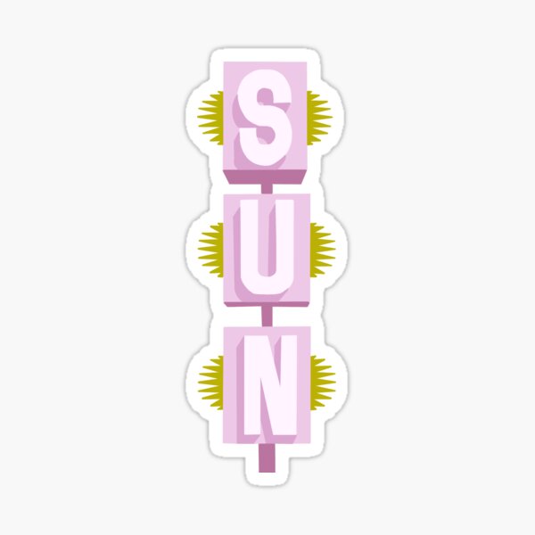 "Sun road sign" Sticker for Sale by hannahgully | Redbubble