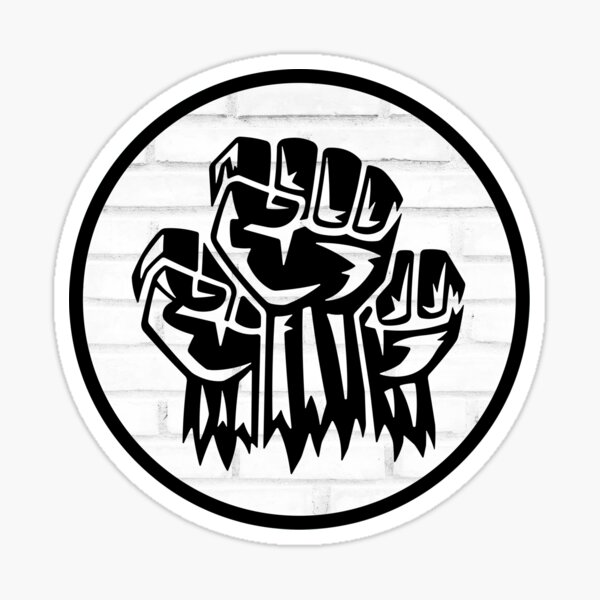 "BLM Symbol BLM Fist Protests " Sticker for Sale by GloriousMess ...