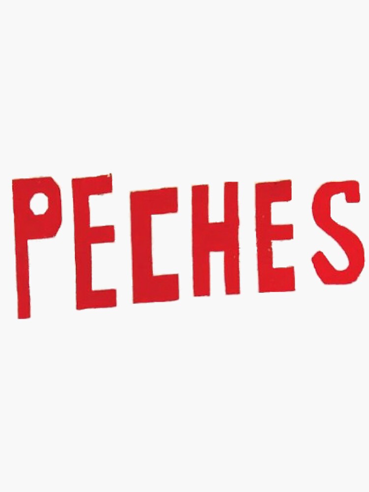 "Peches" Sticker for Sale by abbymoss | Redbubble