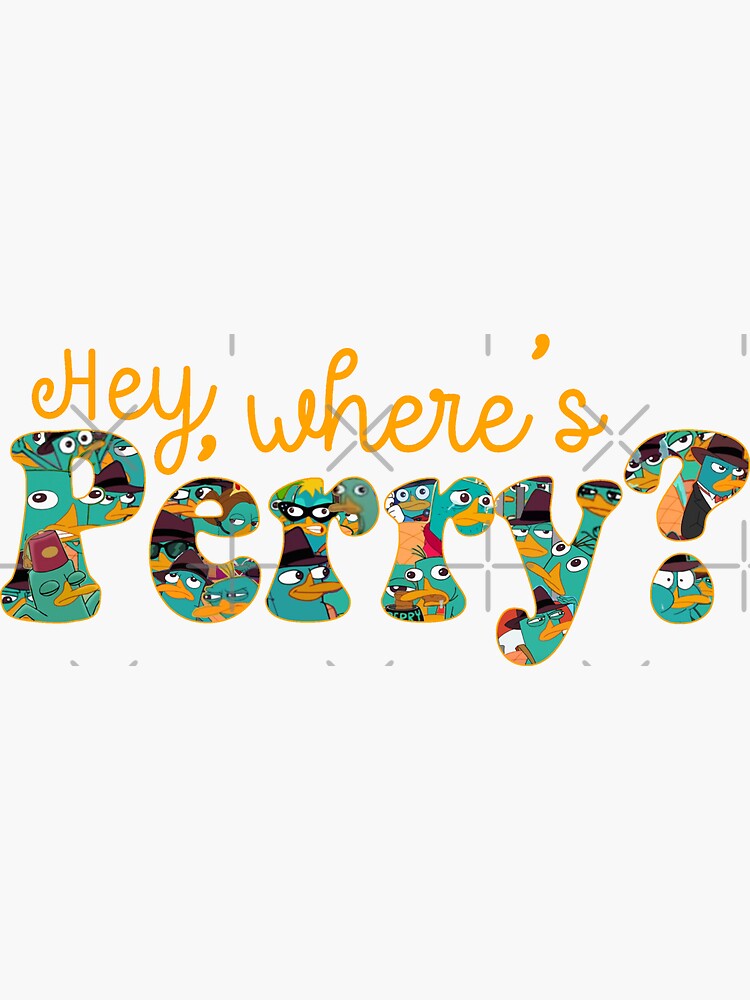 "Where's Perry?" Sticker for Sale by WavyGrayvy | Redbubble