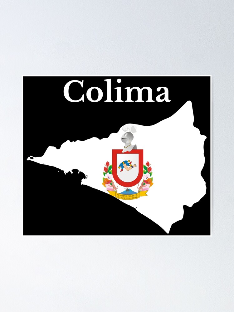 Póster «Bandera del mapa del estado de Colima, México» de marosharaf ...