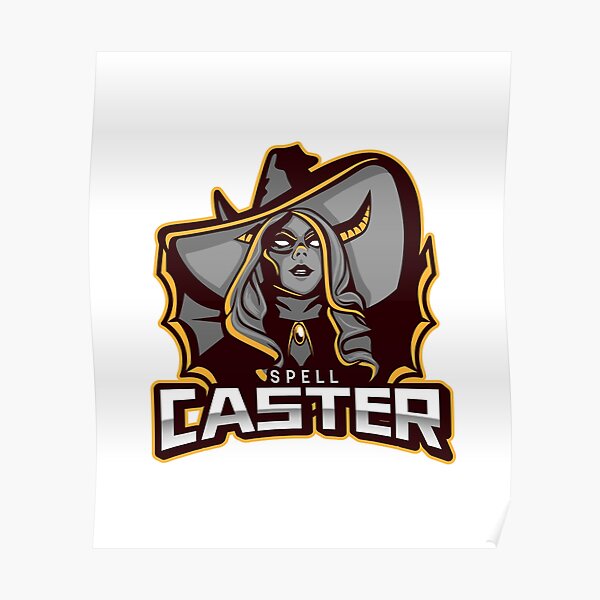 "Spell Caster Halloween Design" Poster for Sale by Chamia | Redbubble