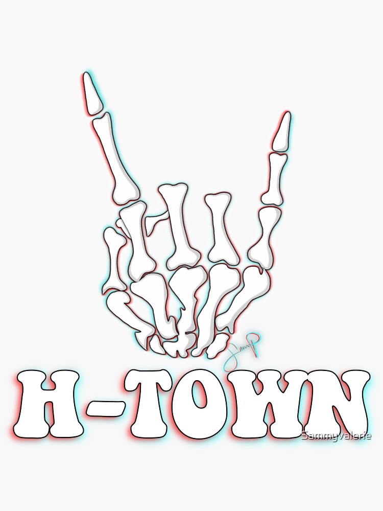 "H- town" Sticker for Sale by Sammyvalerie | Redbubble