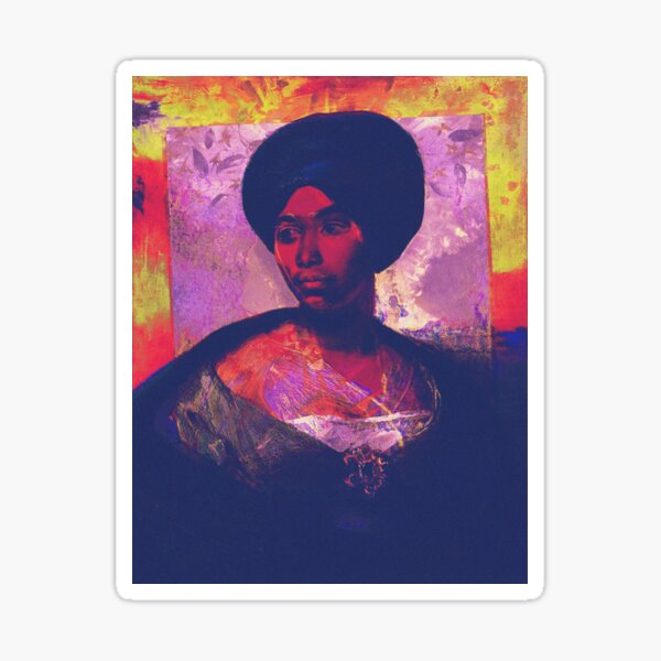 "Woman in Turban" Sticker for Sale by JacJaq | Redbubble
