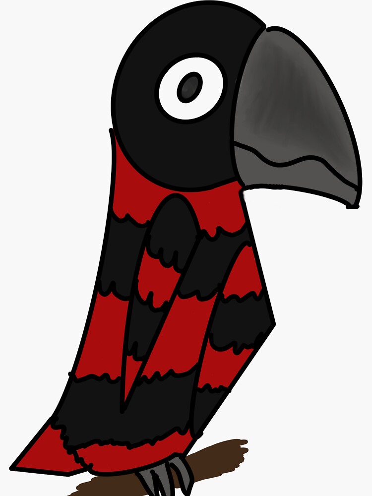 "Vampire Parrot" Sticker by maddockjr | Redbubble