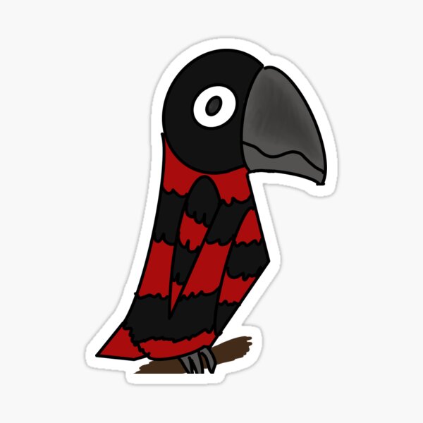 "Vampire Parrot" Sticker by maddockjr | Redbubble