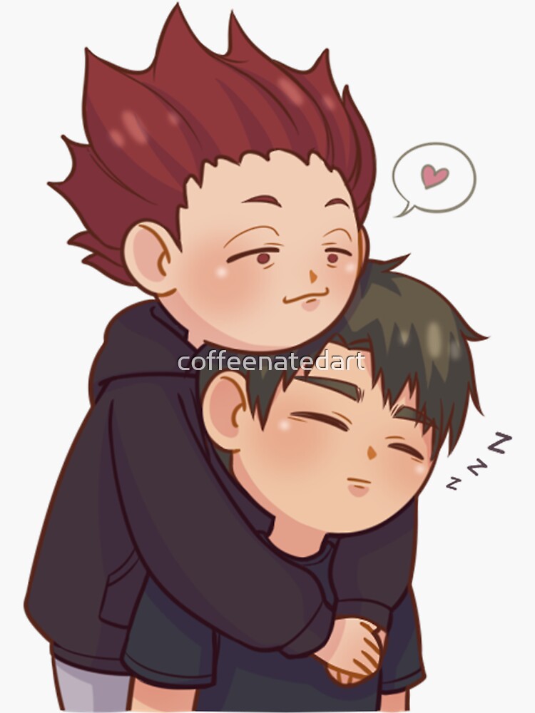 "TENDOU X USHIJIMA" Sticker for Sale by coffeenatedart | Redbubble
