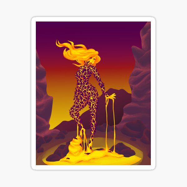 "Fire Elemental" Sticker for Sale by RainbowMetal94 | Redbubble