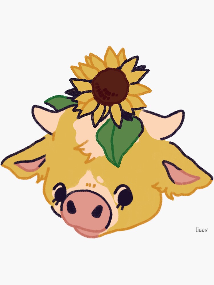 "Sunflower Moobloom Minecraft Flower Cow" Sticker for Sale by lissv ...