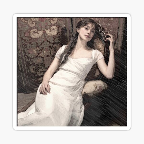 "Elizabeth Bennet Pastel Portrait " Sticker for Sale by gO0O | Redbubble