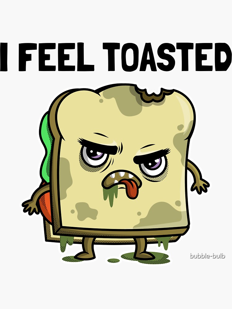 "Zombie sandwich Halloween" Sticker for Sale by bubble-bulb | Redbubble