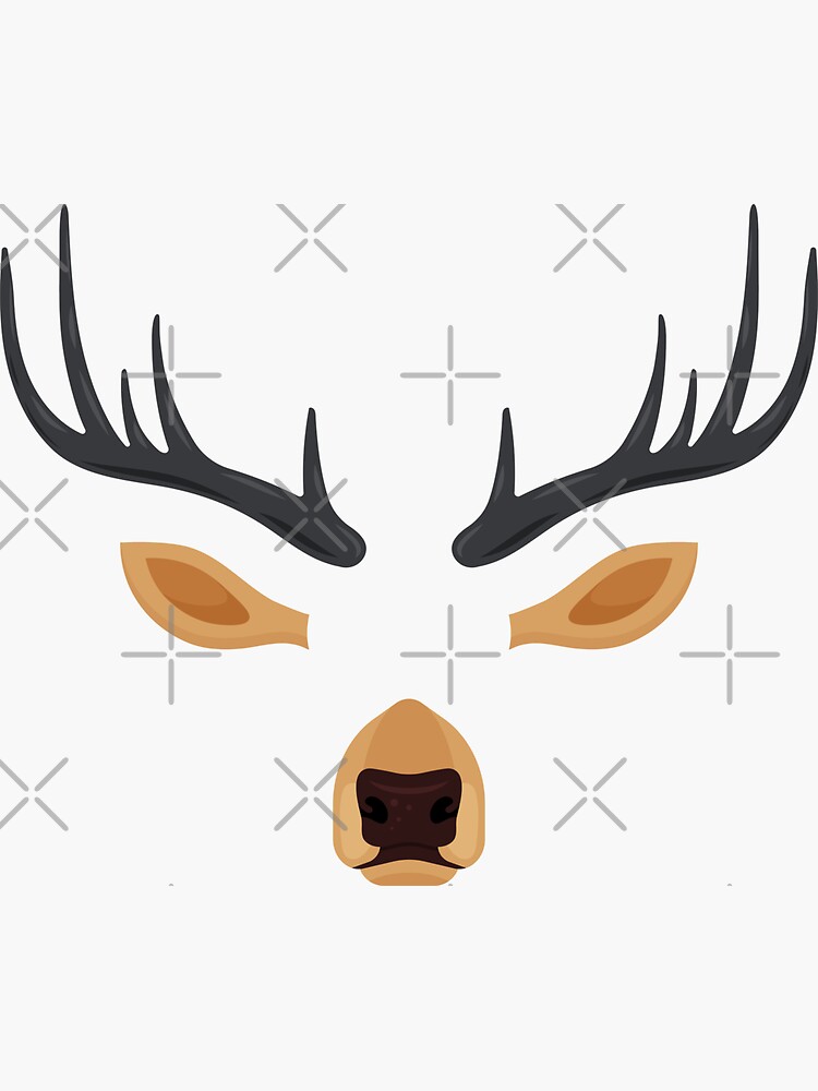 "Cute Deer Face" Sticker by kimoufaster | Redbubble