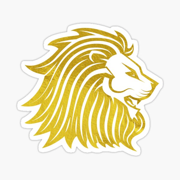 "The Golden Lion" Sticker for Sale by indram | Redbubble