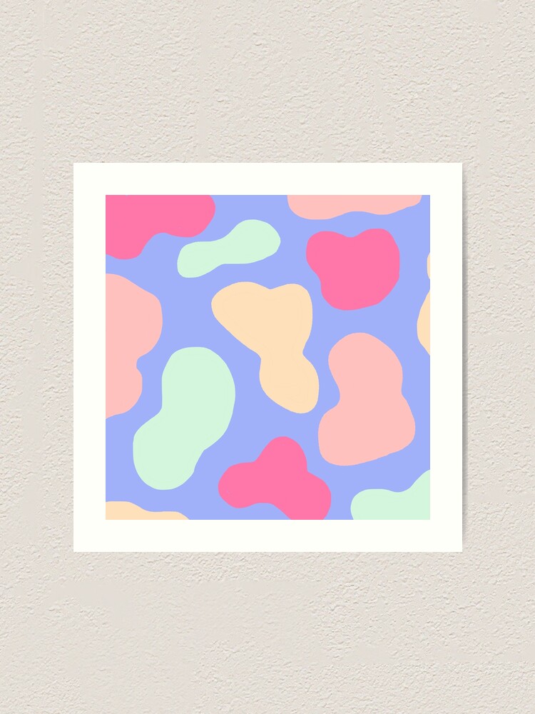 "y2k cow print blue back" Art Print for Sale by opartdesigns | Redbubble