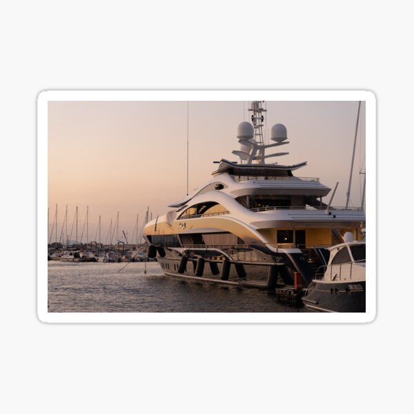 "Luxury Yacht " Sticker for Sale by newburyboutique | Redbubble