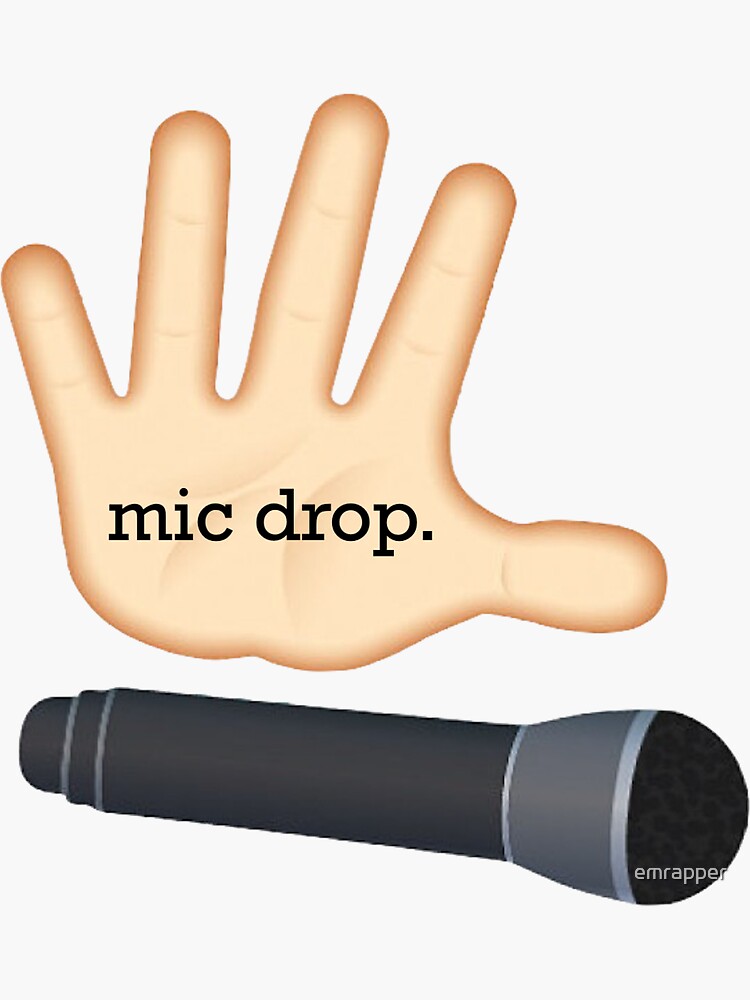 "Mic Drop" Sticker for Sale by emrapper | Redbubble