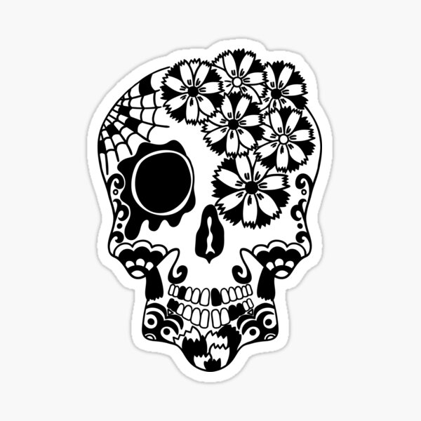"Art skull drawing" Sticker by Marinakutukova | Redbubble