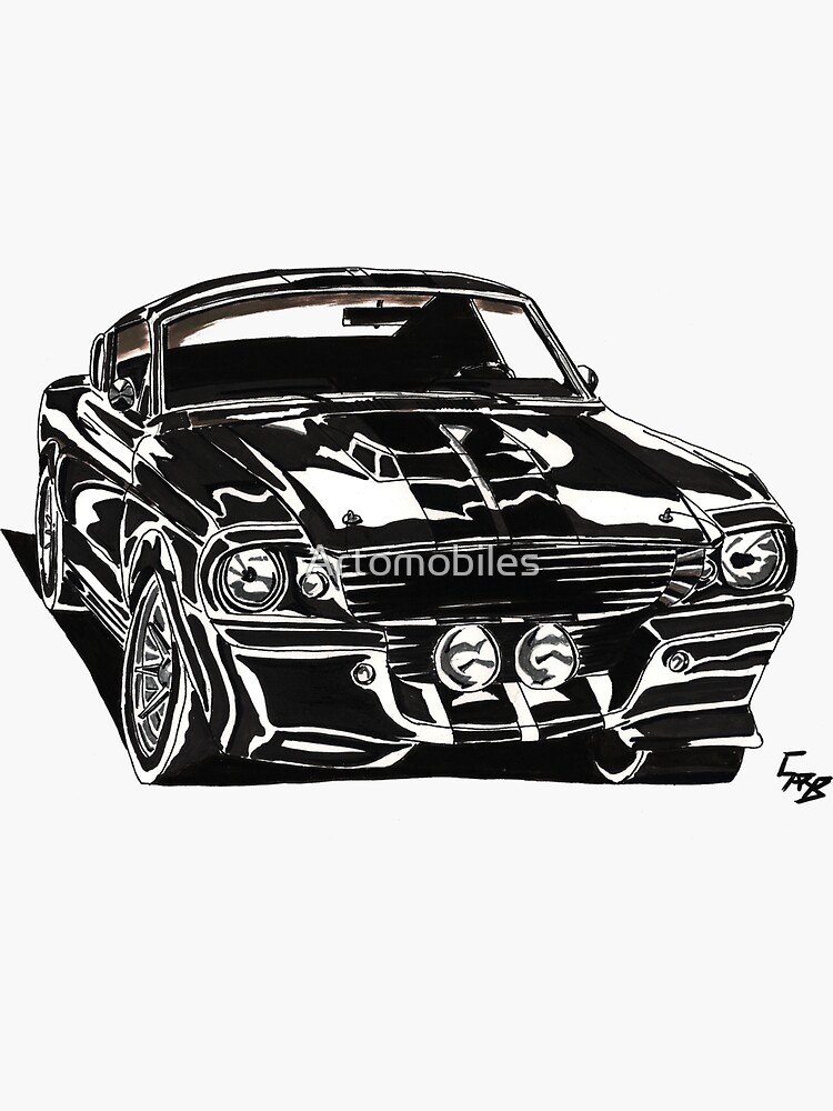 "Mustang GT 500 Shelby Eleanor Design." Sticker for Sale by Artomobiles ...