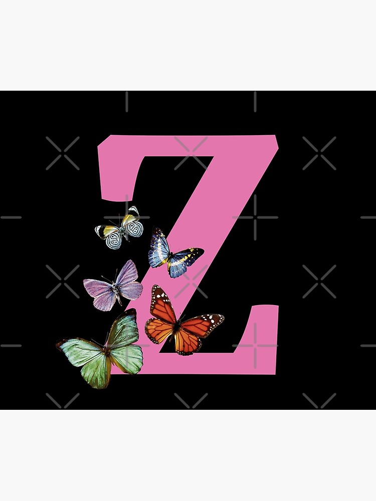 Póster «Letra Z rosa con mariposas de colores» de ColorsHappiness ...