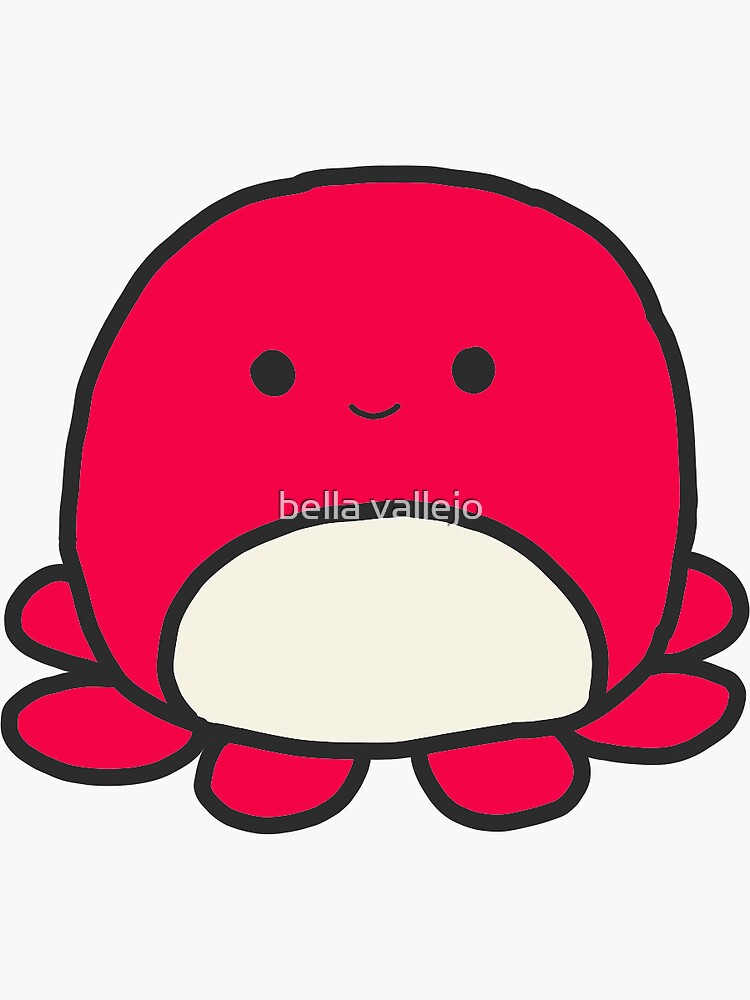 "Red Octopus Squishmallow" Sticker for Sale by ivallejo | Redbubble