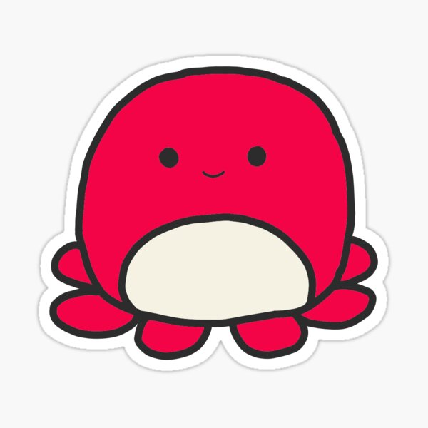 "Red Octopus Squishmallow" Sticker for Sale by ivallejo | Redbubble