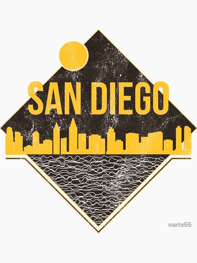 "San Diego California Skyline Baseball Fan Vintage 619 Love " Sticker ...