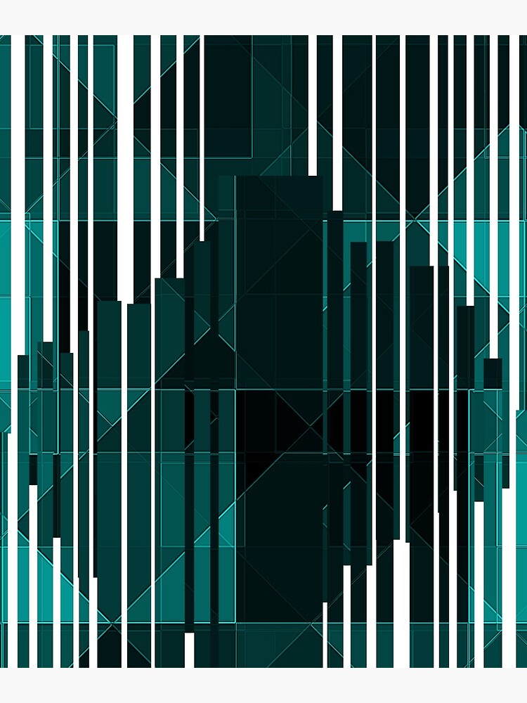 "Abstract Blue Matrix Bars Art" Canvas Print by Golferninja | Redbubble