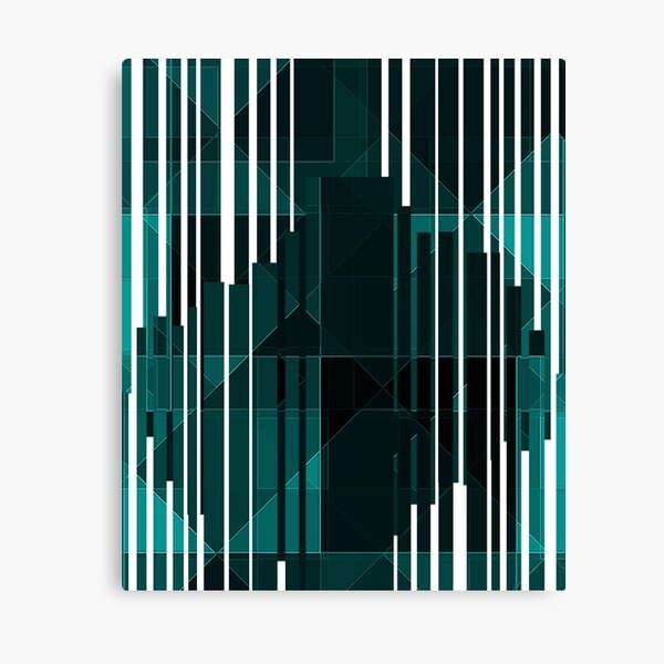 "Abstract Blue Matrix Bars Art" Canvas Print by Golferninja | Redbubble