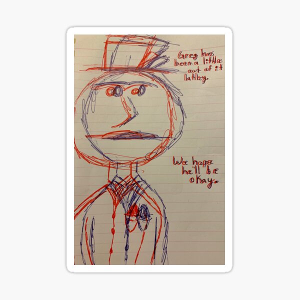 "3D Ominous Greg" Sticker for Sale by hootingnight | Redbubble