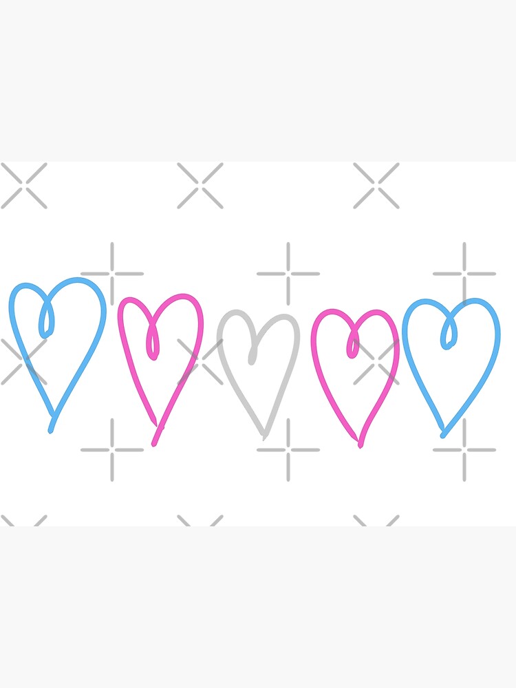 "Pride hearts - Trans " Poster for Sale by RIA-artz | Redbubble