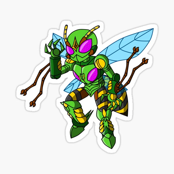 "Beast Wars Waspinator, but cute" Sticker for Sale by GabeNeato | Redbubble