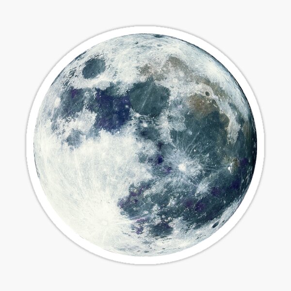"Blue Moon" Sticker for Sale by barbarastylish | Redbubble
