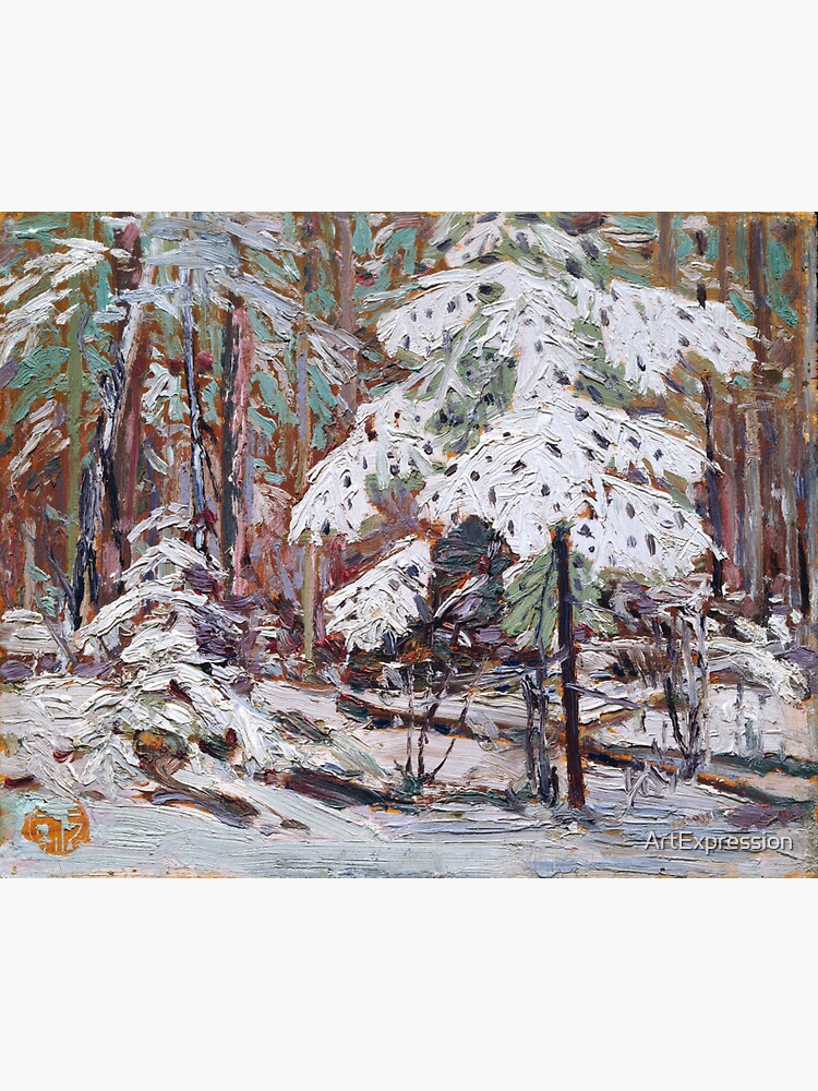 "Tom Thomson - Snow in the Woods" Sticker for Sale by ArtExpression ...