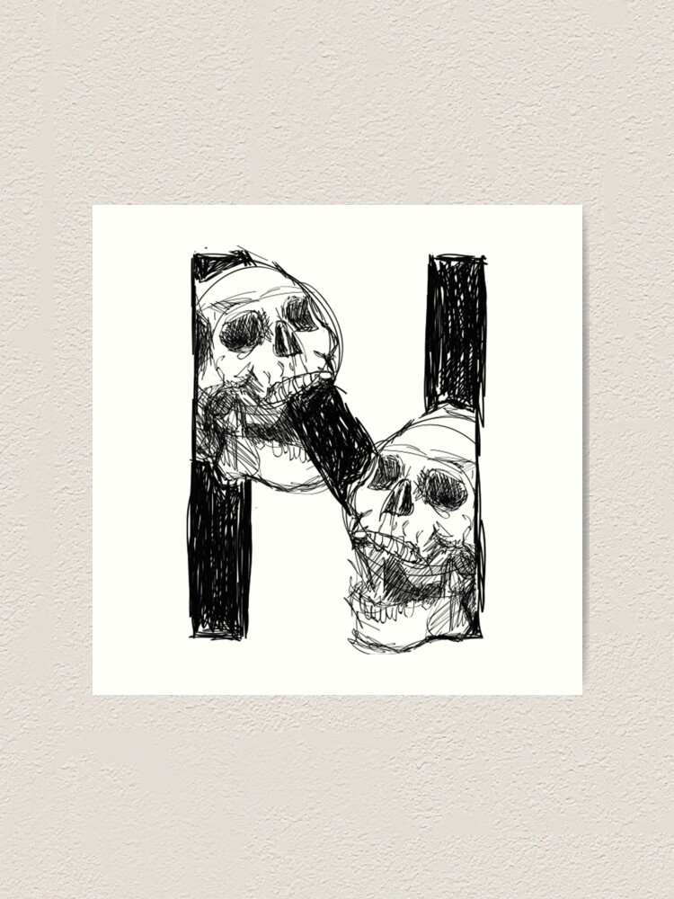 "Skull Letter N" Art Print by BoriZ999 | Redbubble