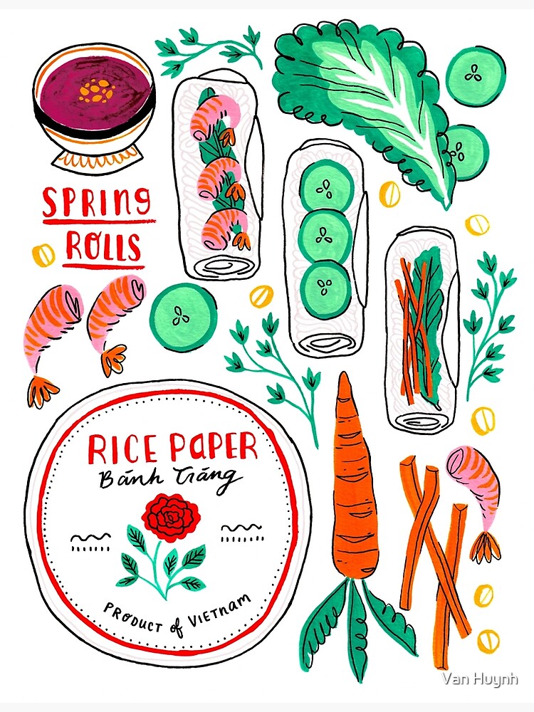 "Vietnamese Spring Rolls" Poster for Sale by Van Huynh | Redbubble
