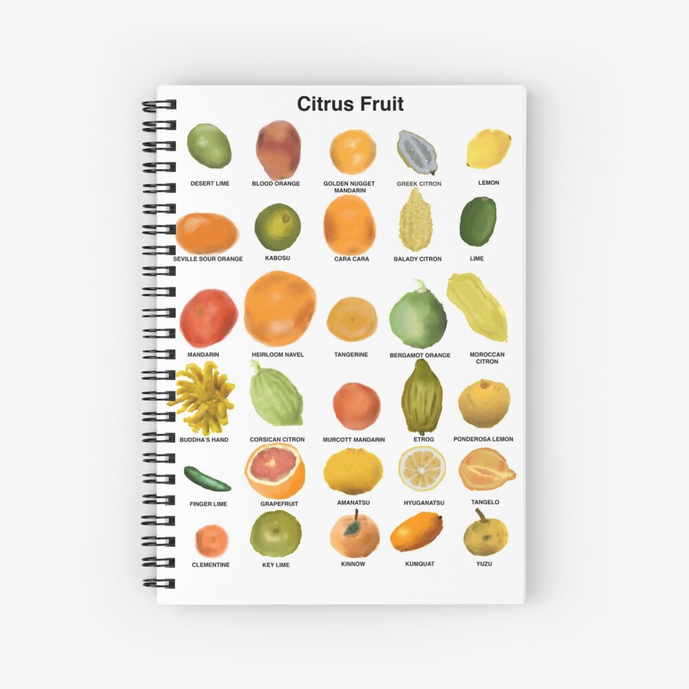 "citrus fruit" Spiral Notebook for Sale by thehat24 | Redbubble