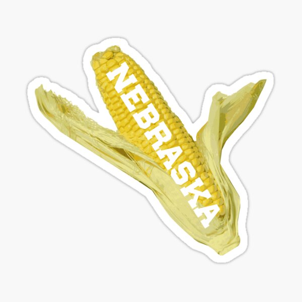 "Nebraska corn - NE pop art with Nebraska text - NE sticker - NE decal ...
