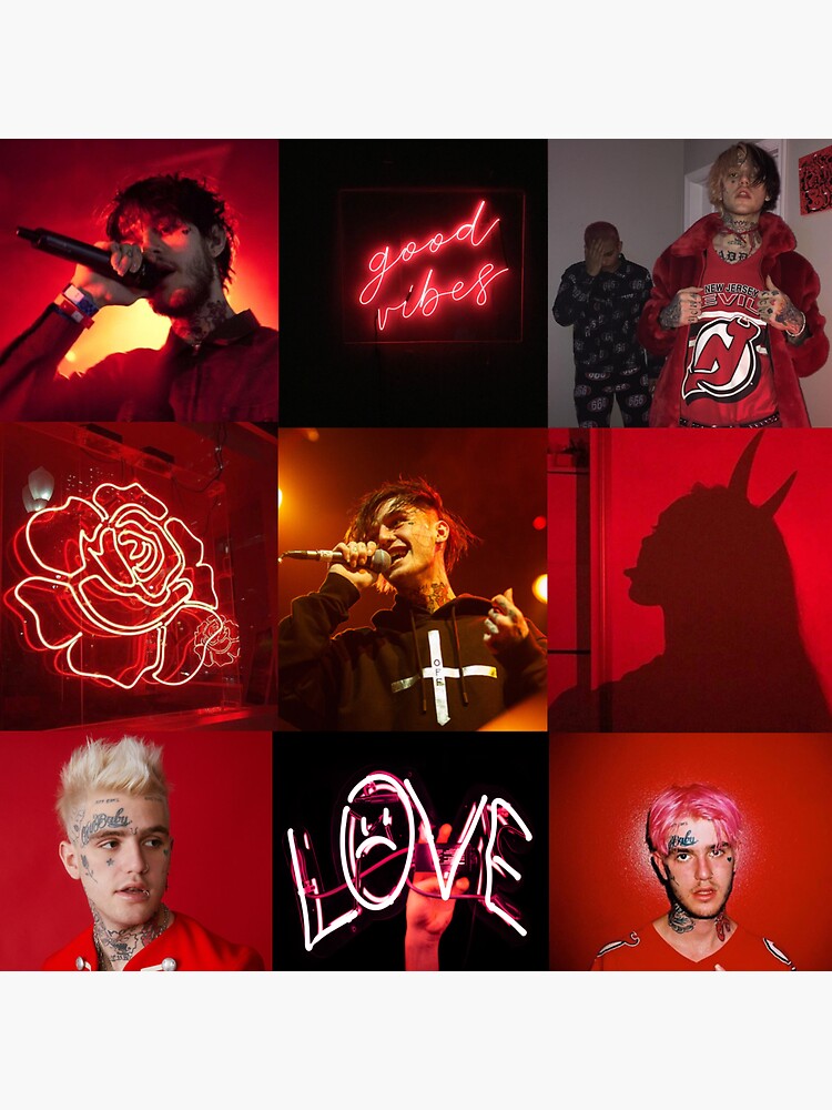"Lil Peep red collage sticker " Sticker for Sale by LexiNicole444 ...